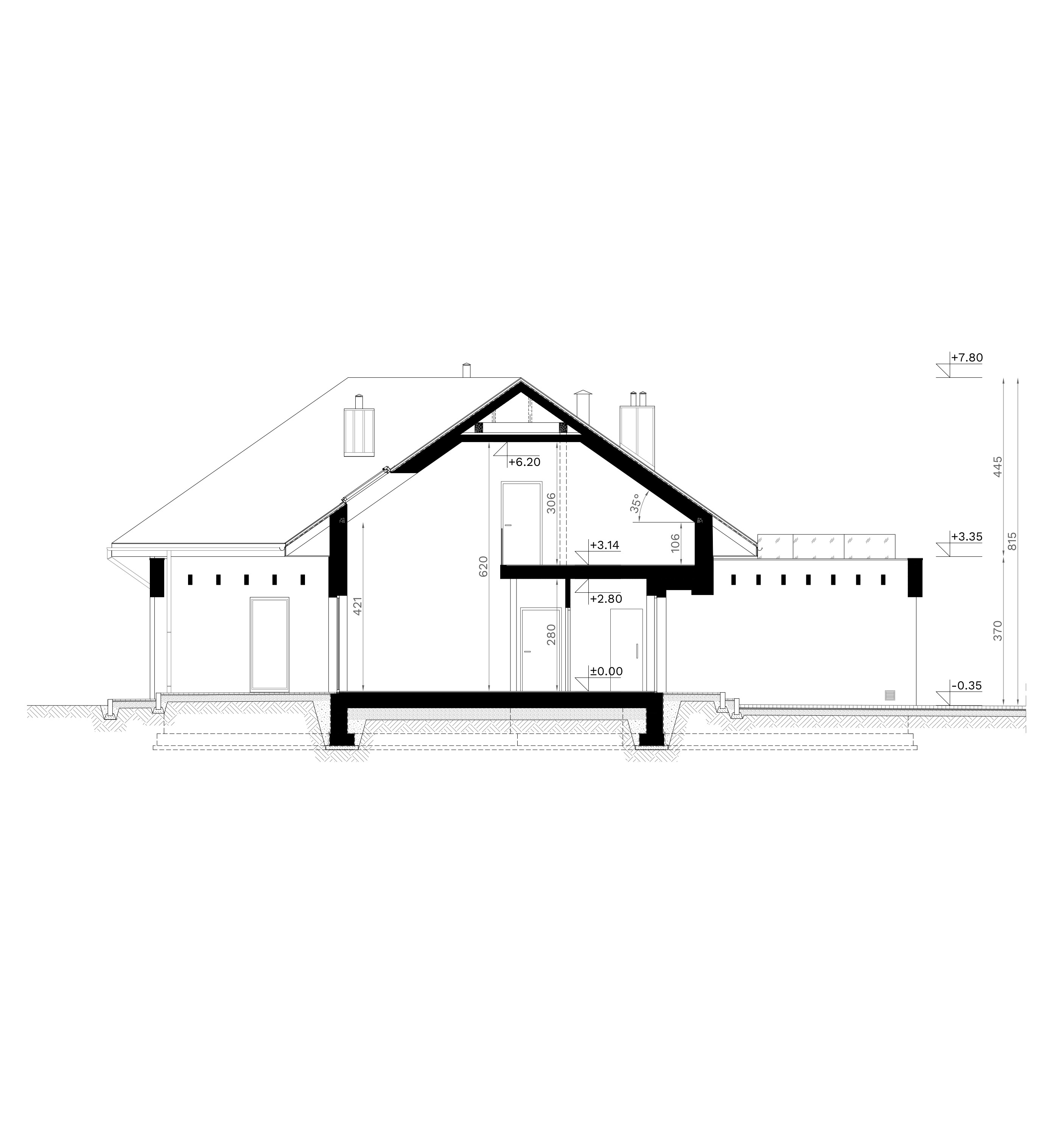Projekt HOMEKONCEPT 33 wariant 01 - 1001 Studio - Gotowe Projekty Domów