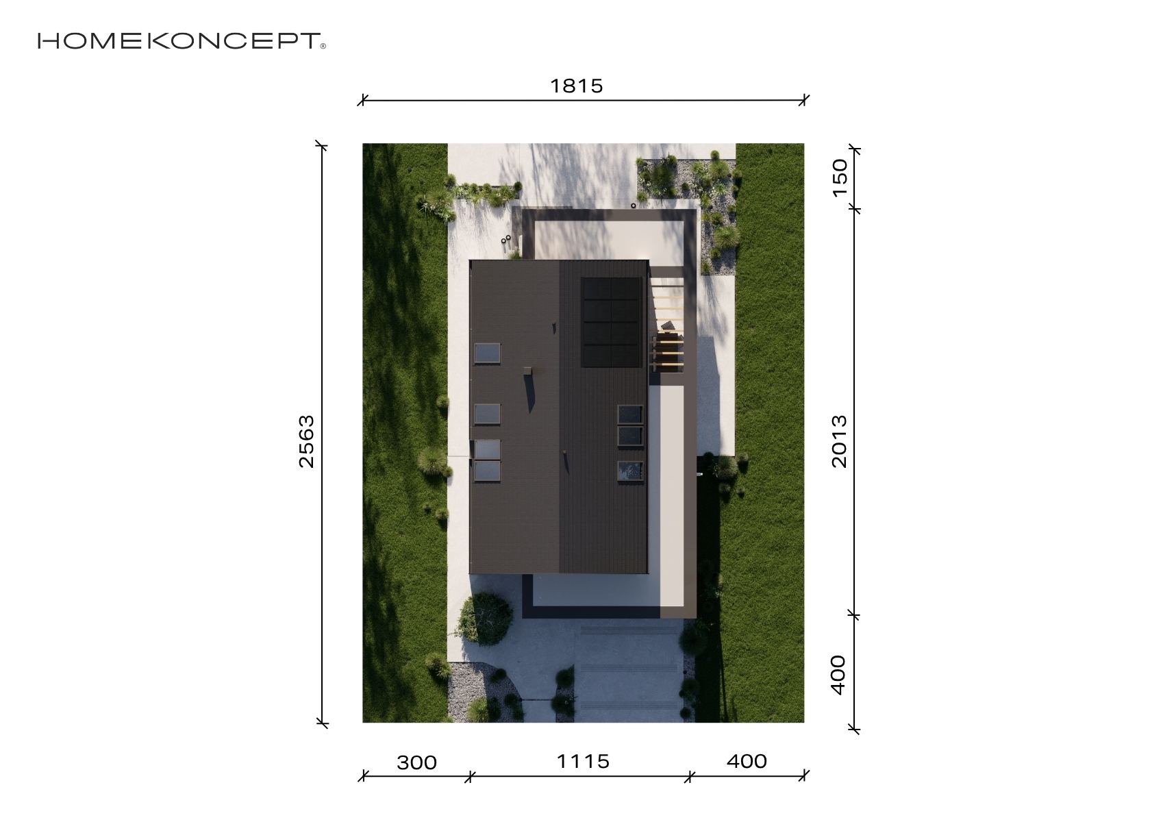 Projekt HOMEKONCEPT 130 wariant 02 - 1001 Studio - Gotowe Projekty Domów